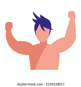 Muscle Man Icon Stock Vector (Royalty Free) 1196528017 | Shutterstock