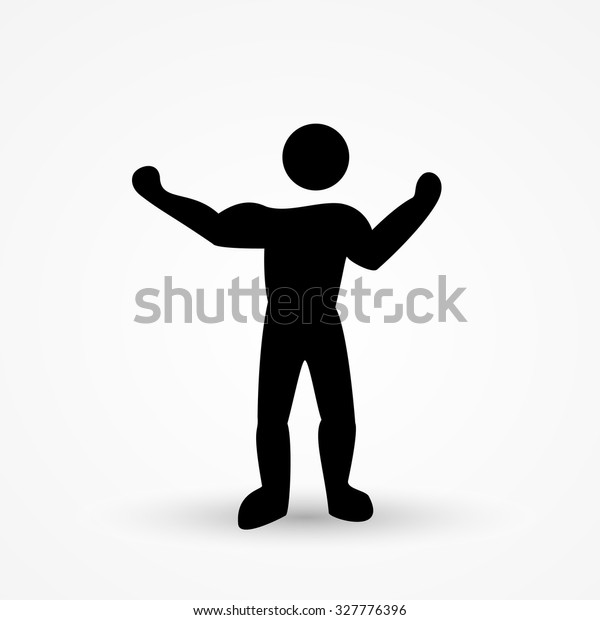 Muscled Stick Man Stock Vector (Royalty Free) 327776396 | Shutterstock