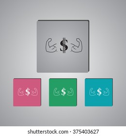 Muscles Dollar Icon Stock Vector (Royalty Free) 375403627 | Shutterstock