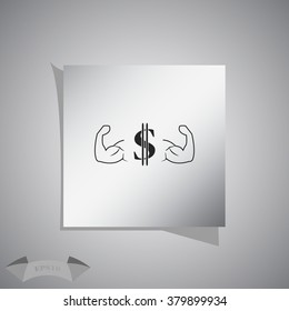 Muscles Dollar Icon Stock Vector (Royalty Free) 379899934 | Shutterstock