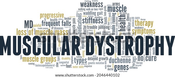 Muscular Dystrophy Vector Illustration Word Cloud: เวกเตอร์สต็อก (ปลอด ...