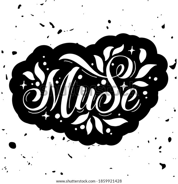 Diseño de letras de tipografía musa.: vector de stock (libre de ...