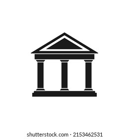 Museum Icon On White Background Stock Vector (Royalty Free) 2153462531 ...