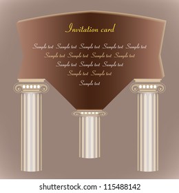 Museum Invitation Card Stock Vector (Royalty Free) 115488142
