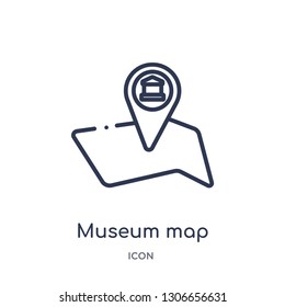 Museum Map Icon Museum Outline Collection Stock Vector (Royalty Free ...
