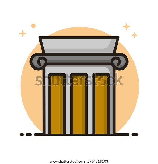 Museum Pole Icon Design Wall Museum Stock Vector (Royalty Free ...