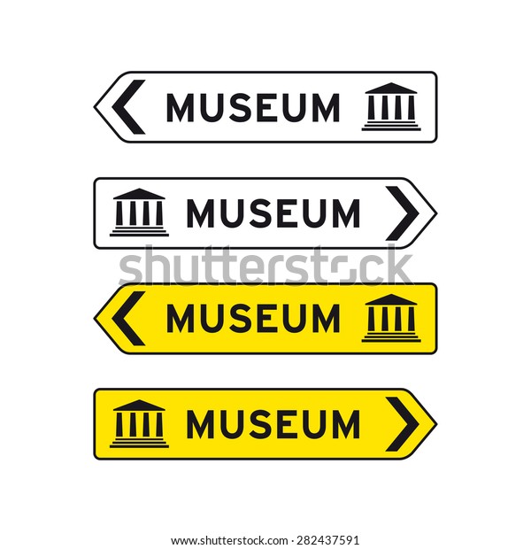 Museum Sign Vector Set Stock Vector (Royalty Free) 282437591 | Shutterstock