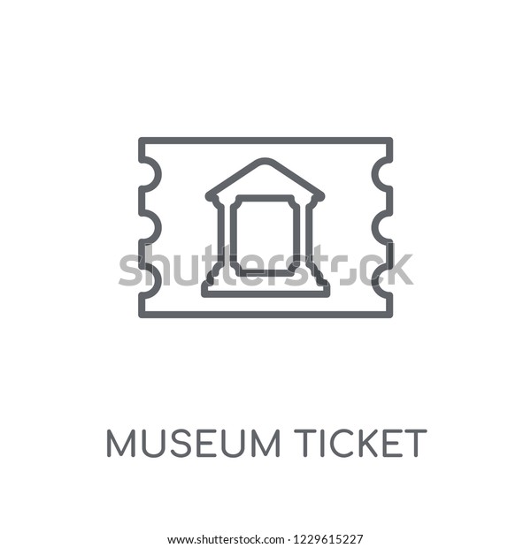Museum Ticket Linear Icon Modern Outline Stock Vector (Royalty Free ...