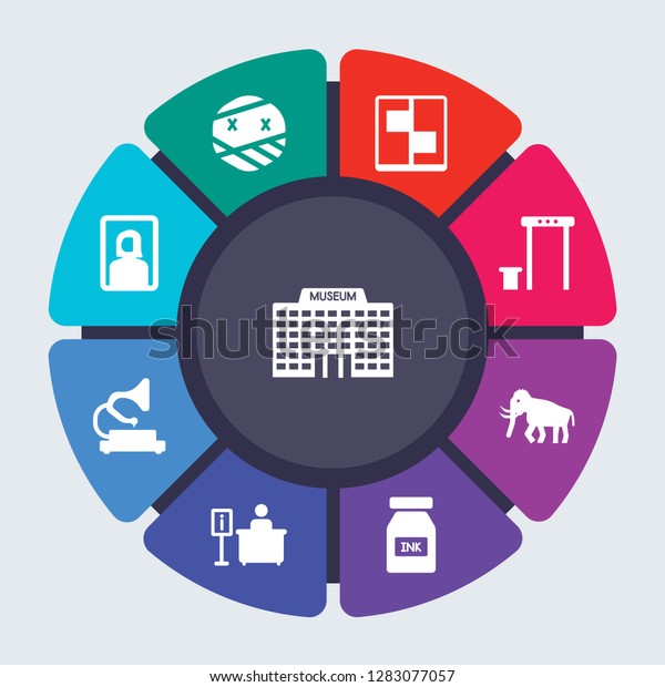 Museum Vector Template Infographics Business Concept Stock Vector ...