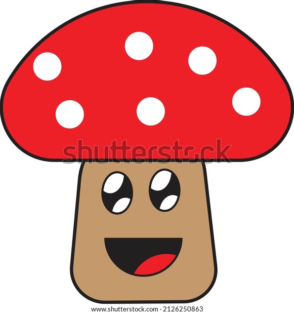 Mushroom Cartoon Vector Illustration Simple Flat Stock Vector (Royalty ...