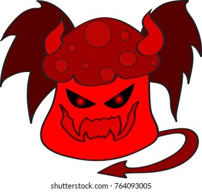 Red Mischievous Imp Macabre Smile Many: เวกเตอร์สต็อก (ปลอดค่าลิขสิทธิ์ ...