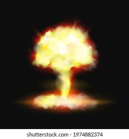 Mushroom Fire Explosion Bomb Pyro Burst Stock Vector (Royalty Free ...