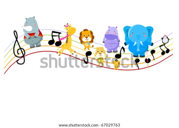 Music Animal Stock Vector (Royalty Free) 67029763