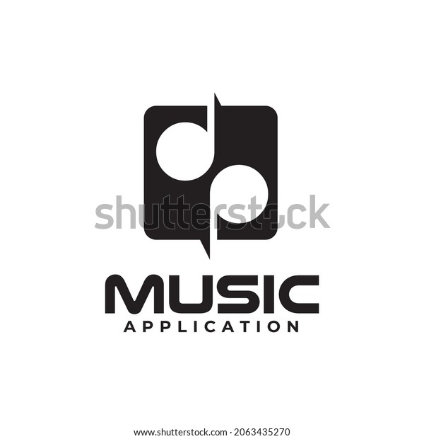 Music App Logo Design Vector Note Stock Vector (Royalty Free ...