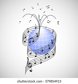 5,931 Music note globe Images, Stock Photos & Vectors | Shutterstock