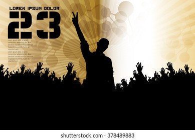 Music Background Dancing People Stock Vector (Royalty Free) 378489883 ...