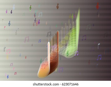 Music Background Design Stock Vector (Royalty Free) 623071646 ...