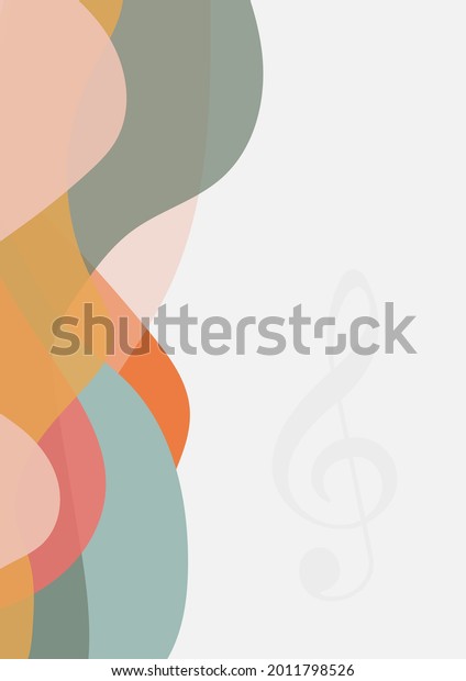 Music Background Design Vector Illustrationtemplate Design: เวกเตอร์ ...