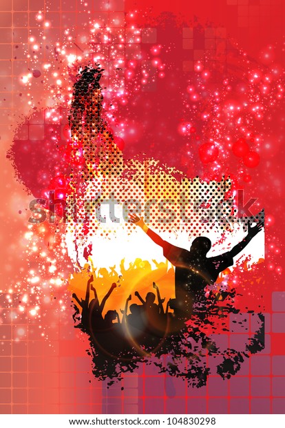 Music Background Poster Stock Vector (Royalty Free) 104830298 ...