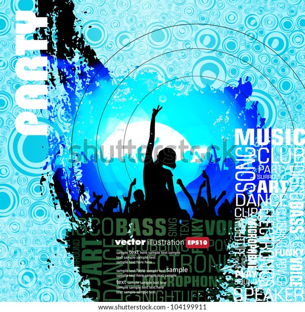 Music Background Poster Cd Cover Stock Vector (Royalty Free) 104199911 ...