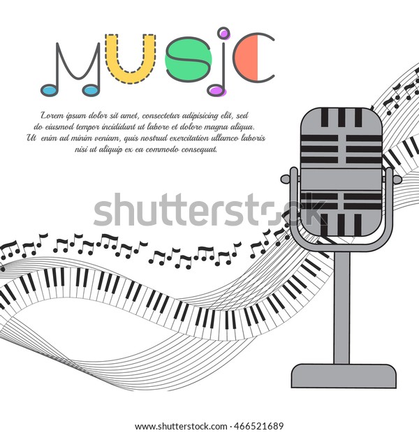 Music Background Poster Template Greeting Card Stock Vector (Royalty ...