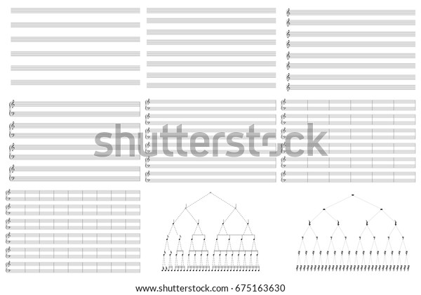 Vetor stock de Music Blank Note Stave Vertical Music (livre de direitos ...