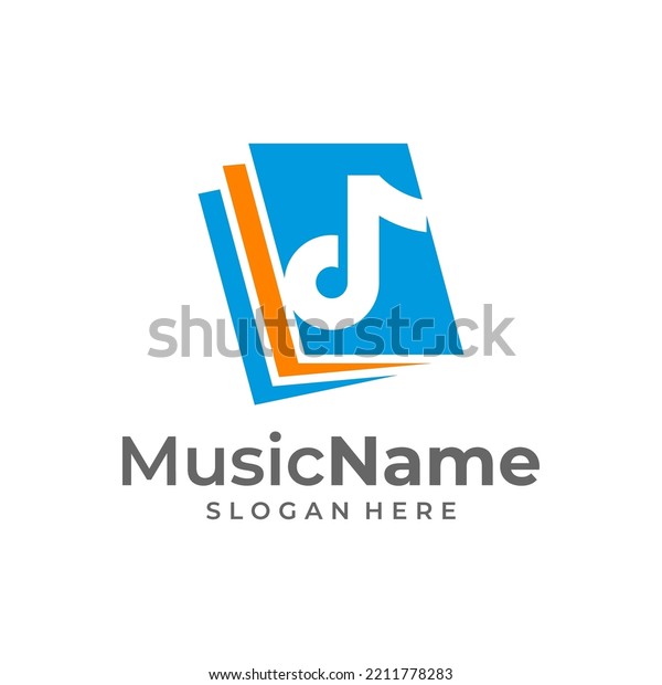 Music Book Logo Template Design Vector Stock Vector (Royalty Free ...