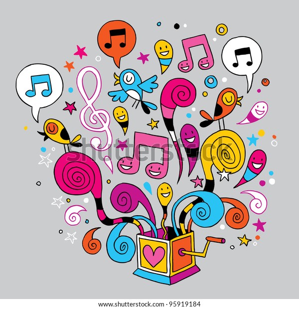Music Box Stock Vector (Royalty Free) 95919184