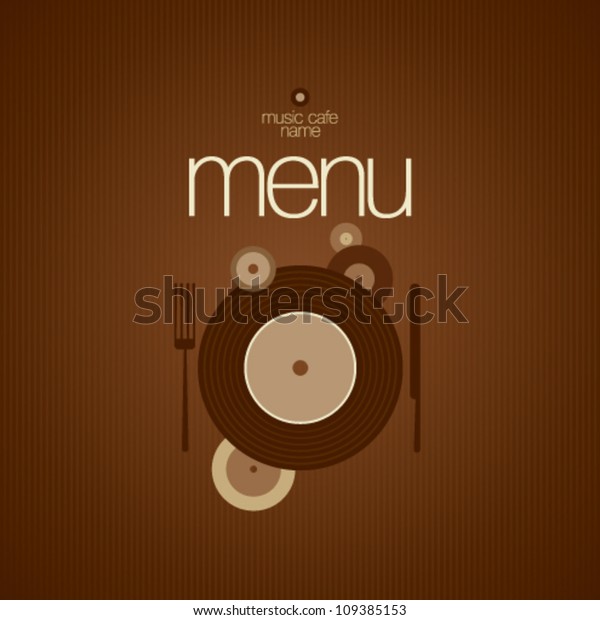 Music Cafe Menu Card Design Template Stock Vector (Royalty Free ...