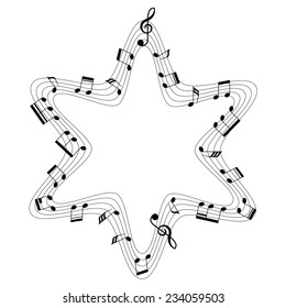 Musical Chords Element Flowing On Ribbon Stock Vector (Royalty Free ...