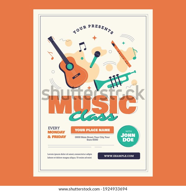 Music Class Flyer Poster Template