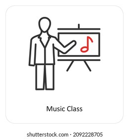 Music Class Music Teacher Icon Concept Stock Vector (Royalty Free ...