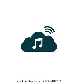 Music Cloud Icon Vector Illustration Stock Vector (Royalty Free ...