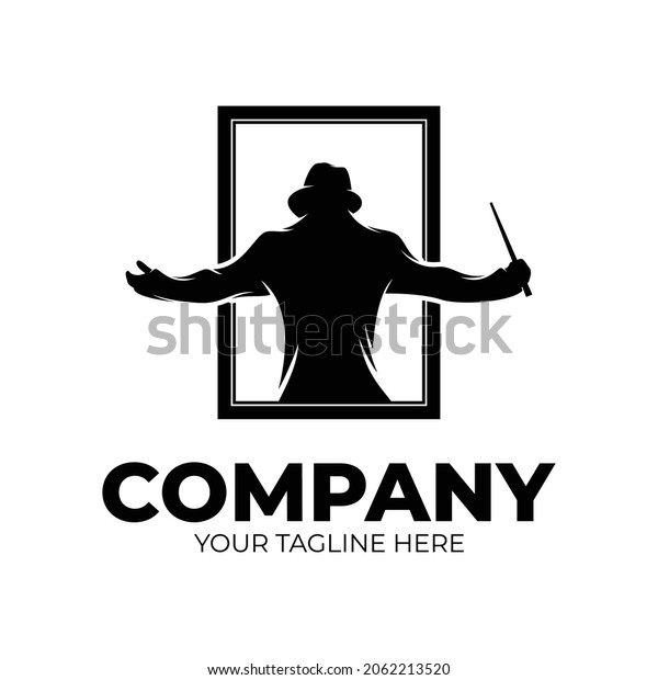 Music Conductor Logo Design Template Stock Vector (Royalty Free ...