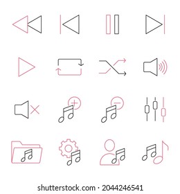 Music Control Icons Set Music Control Stock Vector (Royalty Free ...