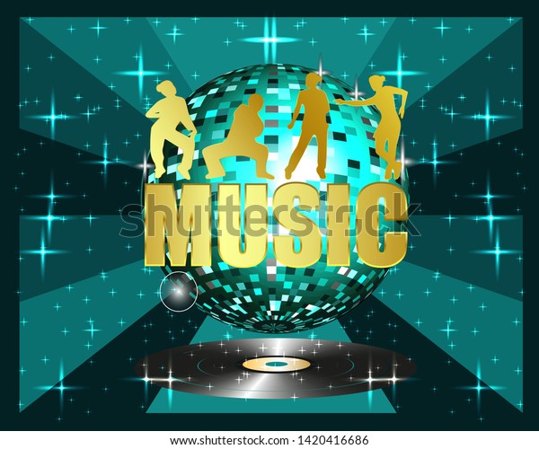 Music Dance Party Banner Decor Stock Vector (Royalty Free) 1420416686 ...