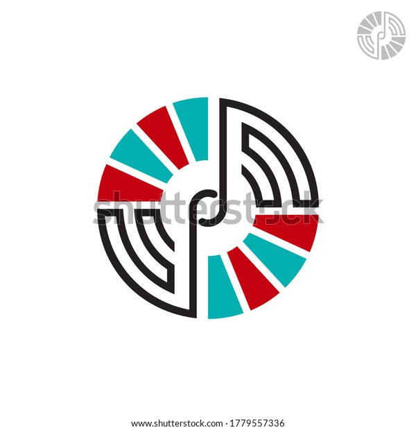 Music Disc Logo Simple Flat Logo Stock Vector (Royalty Free) 1779557336 ...