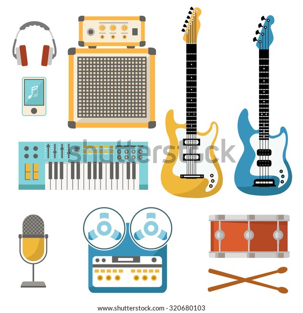 Music Equipment Stock Vector (Royalty Free) 320680103 | Shutterstock