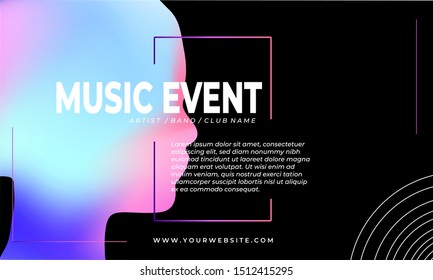 Music Event Poster Template Abstract Background Stock Vector (Royalty ...