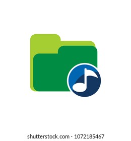 Music Folder Icon Design Stock Vector (Royalty Free) 1072185467 ...