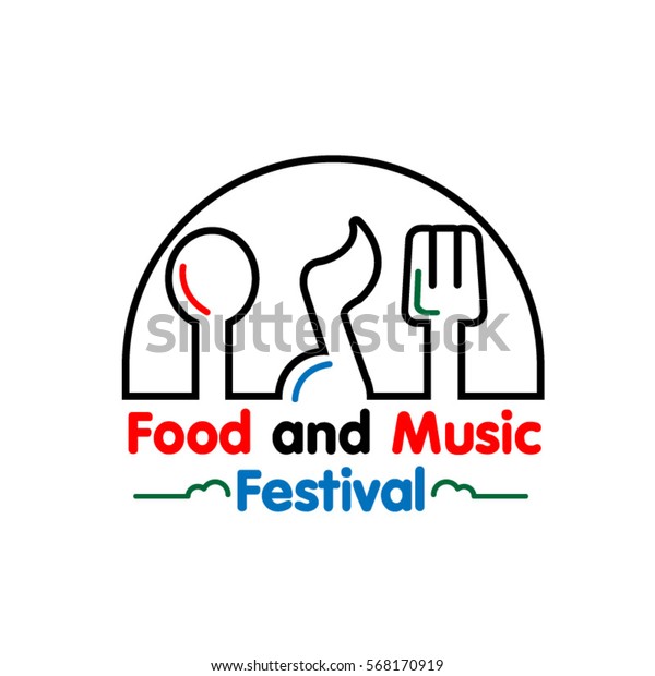 Music Foods Logo Vector Stock Vector (Royalty Free) 568170919 ...