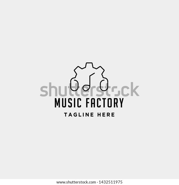 Music Gear Logo Design Studio Headphone Stock Vector (Royalty Free ...
