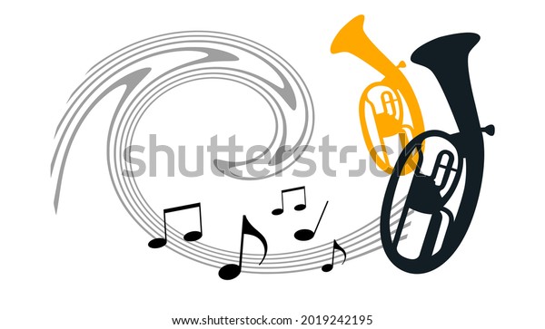 Music Graphic Tuba Vector Quality Stock Vector (Royalty Free ...