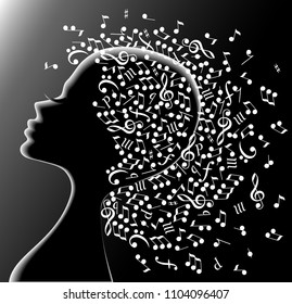 Music Head Stock Vector (Royalty Free) 1104096242