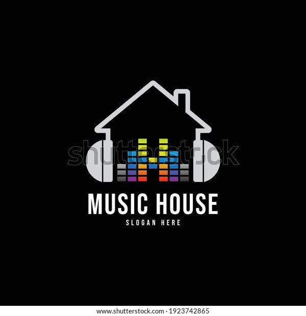 Music House Logo Template Vector Illustration Stock Vector (Royalty ...