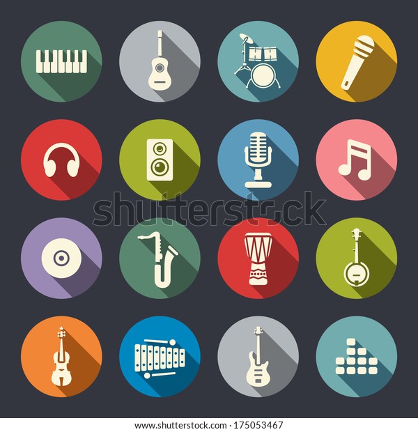 Conjunto de iconos de música