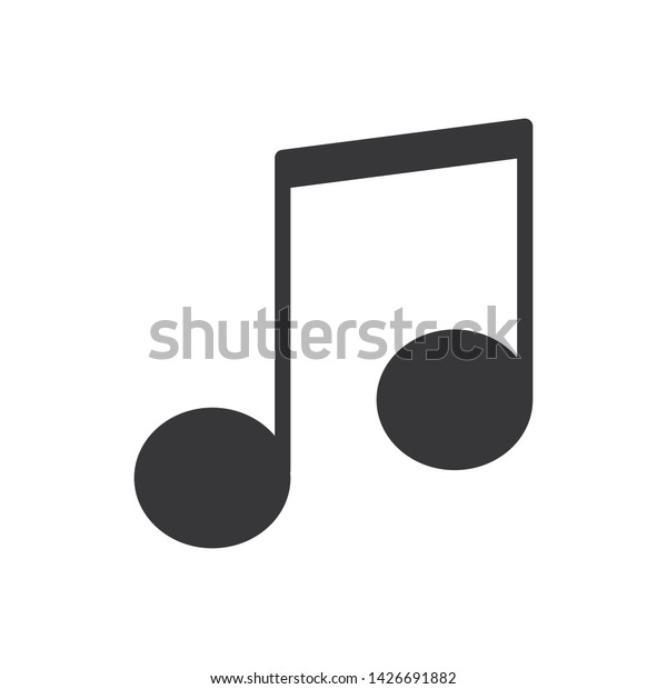 Music Icon Vector Simple Music Sign Stock Vector (Royalty Free ...