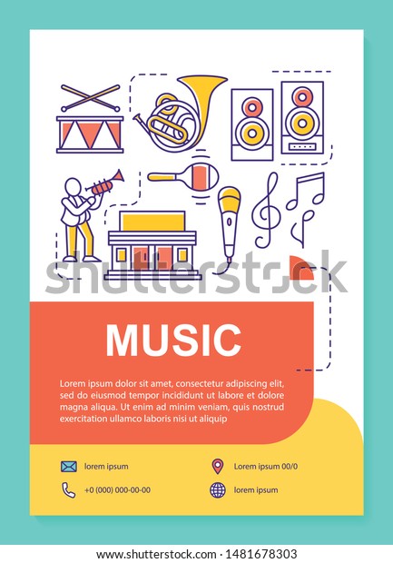 Music Industry Poster Template Layout Entertainment Stock Vector ...