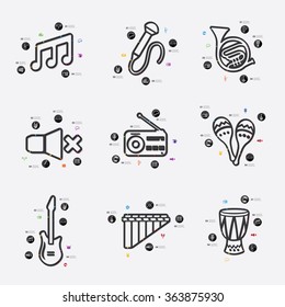 Music Infographic Stock Vector (Royalty Free) 363875930 | Shutterstock