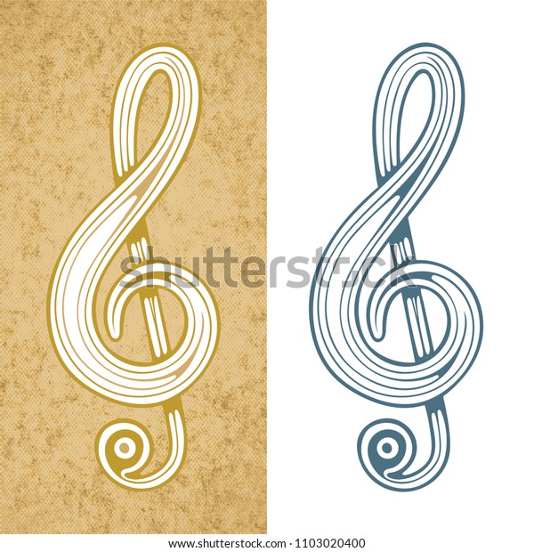 Music Key Music Note Hand Drawn Stock Vector (Royalty Free) 1103020400 ...